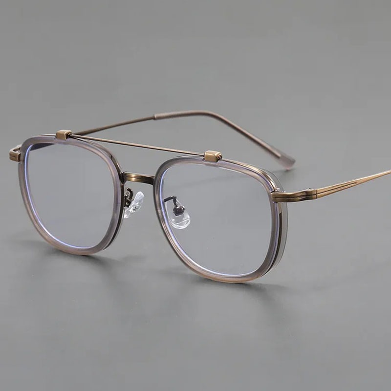 Vintage Double Beam Pilot Eyeglasses Frames Women Men Personalized Art ...