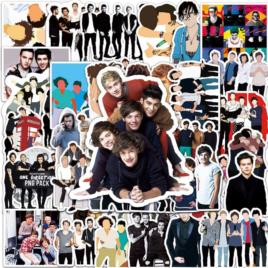 50/10Pcs One Direction Stickers For DIY Phones Notebook Bike Car Helmet ...