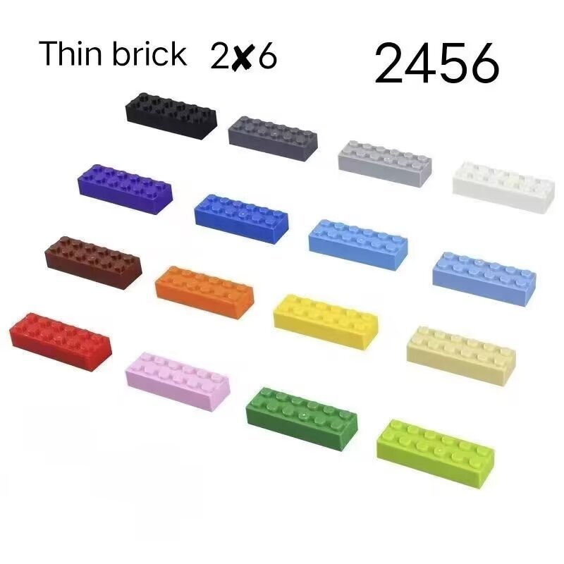 DIY Small Particle Building Blocks 2x6 High Brick Compatible 2456 Basic ...