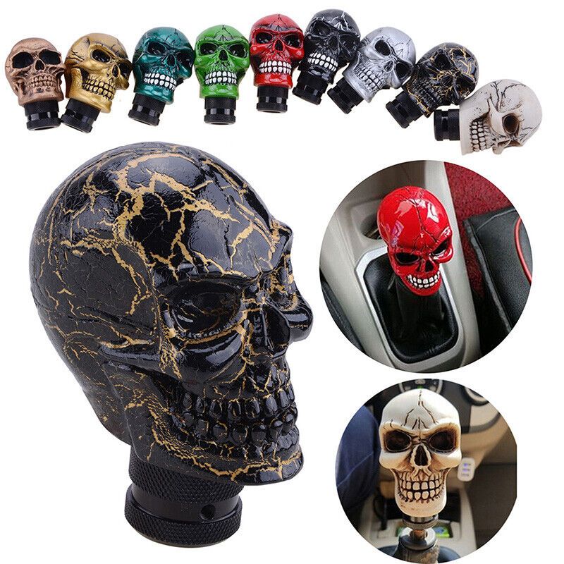 Manual/Automatic Car Skull Gear Shift Knob Manual Transmission Shifter ...