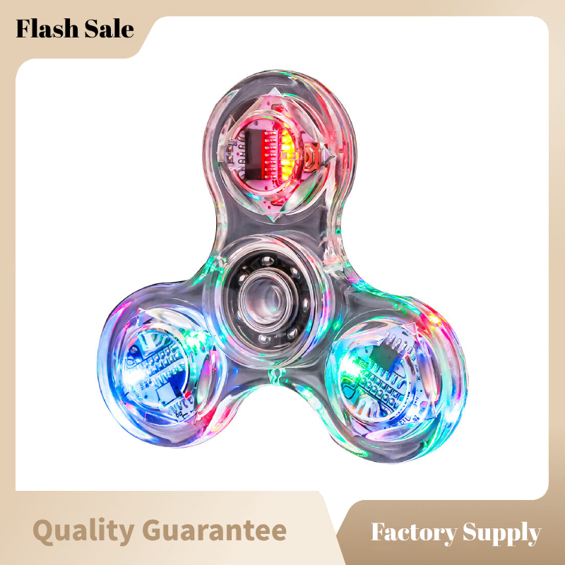 New Upgrade Crystal Rainbow LED Light Up Clear Fidget Toy for Stress ...