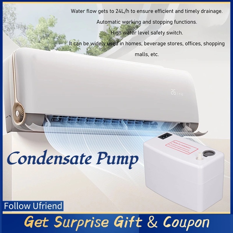 Ufriend Condensate Pump 24L/h Air Conditioner Automatic Drain W/Water ...