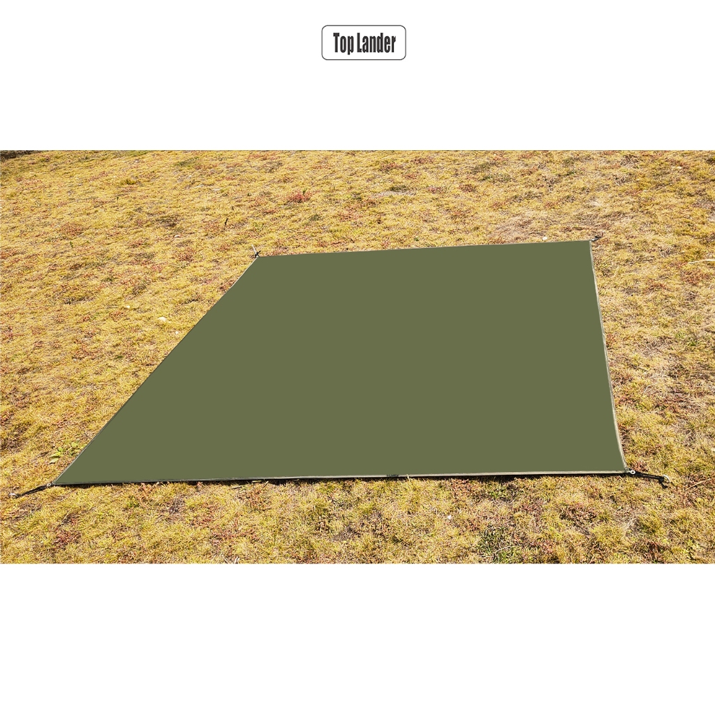 2.2x2.2m Camping Mat Tactical Awning Mat Army Green Tent Tarp ...