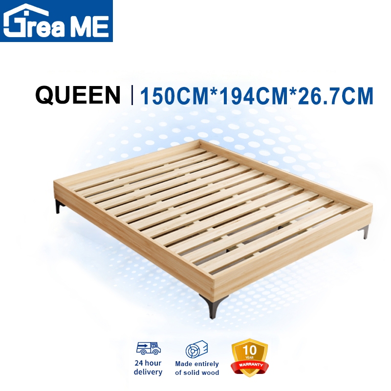 Dreame Beds 100% Solid Wood bed frame wood assemble 180CM bed frame ...