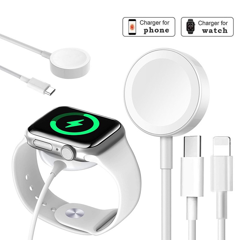 2-In-1 Type C Wireless Charger Compatible For Apple Watch Usb C I-Watch ...