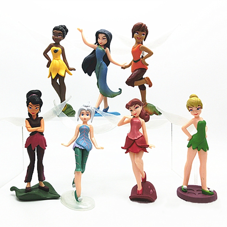 7Pcs/Set 8-10cm Disney Tinker Bell Figure Flower Angel Silvermist ...