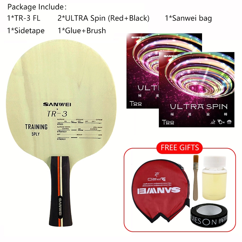 Original SANWEI T5000 (5+2 Carbon) CARBON Table Tennis Racket Blade TR-3 (5Wood) Ping Pong Bat ...