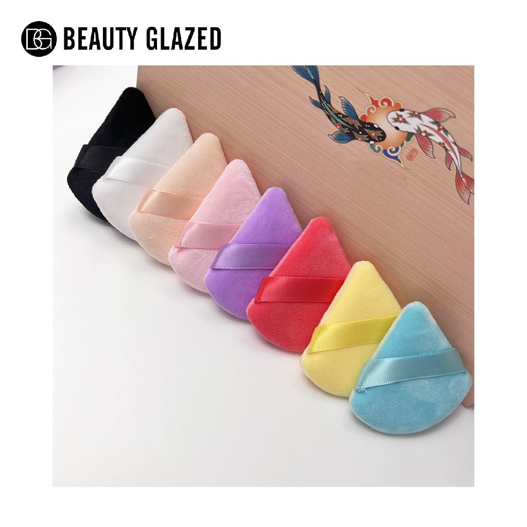 BEAUTY GLAZED Dry Wet Triangle Cushion Puff High Quality Makeup BB ...
