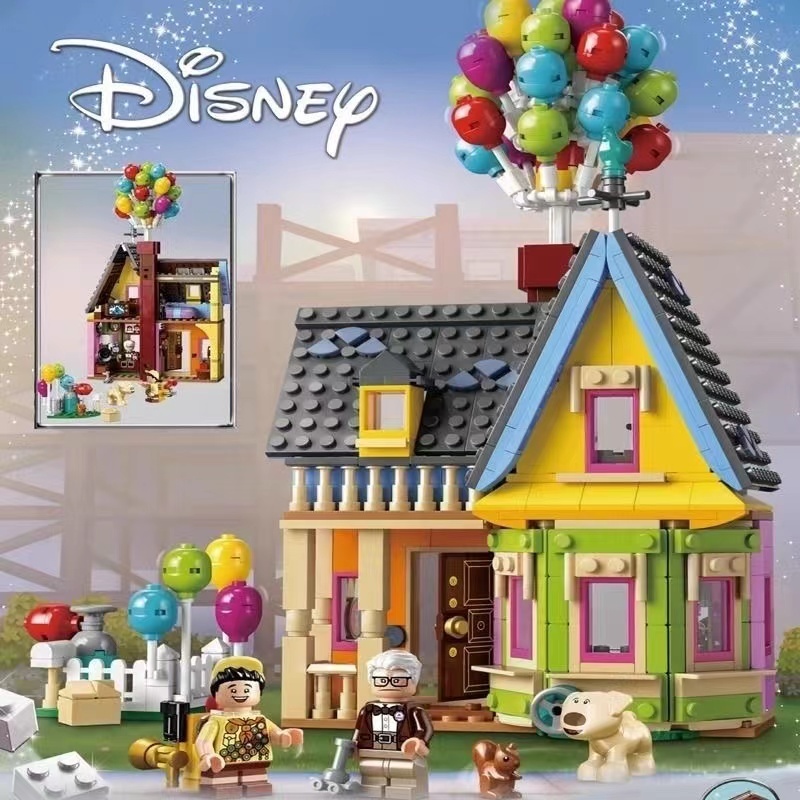 Lego House Building Blocks Flying House Travel Notes Educational ...