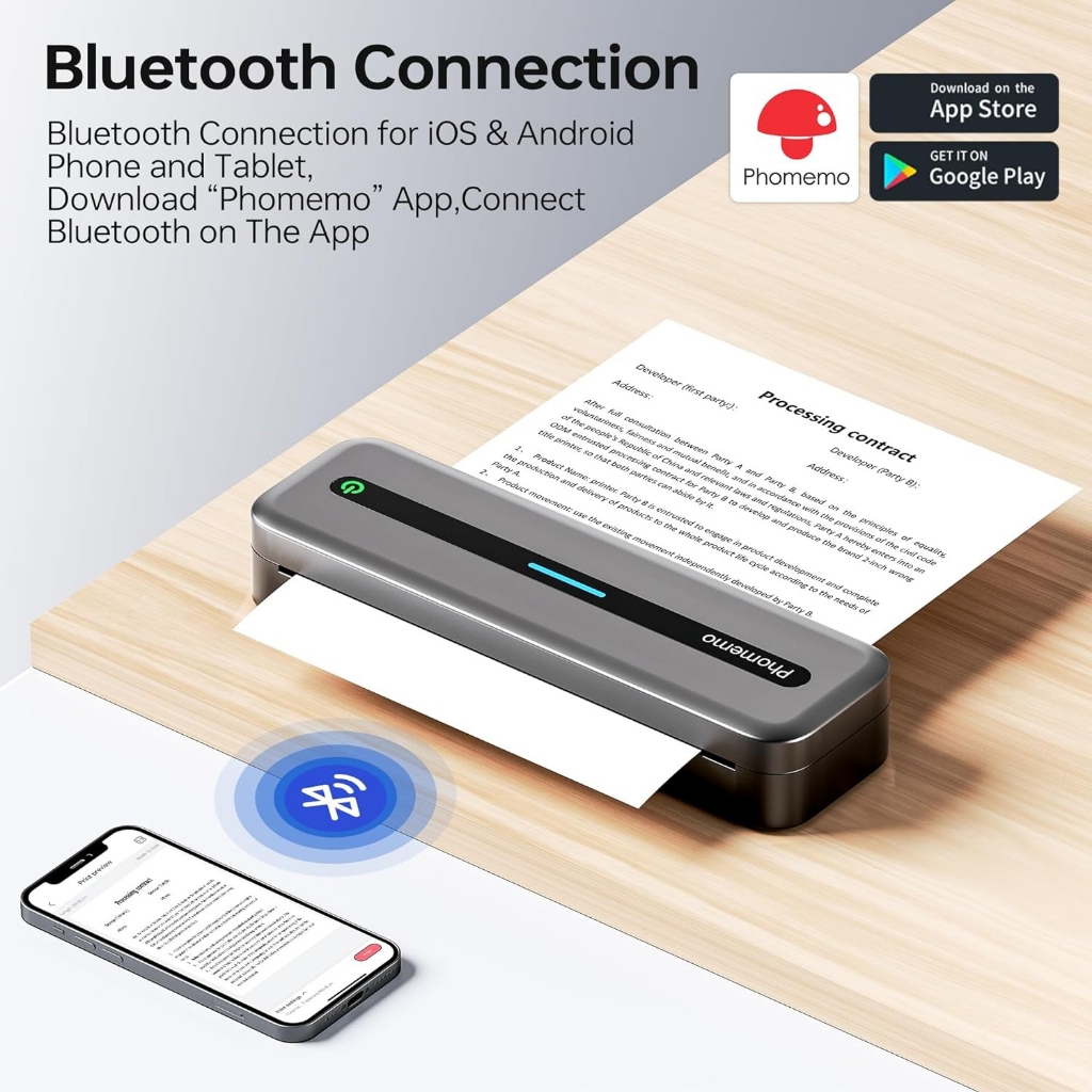 Phomemo M832 Portable A4 Thermal Printer,Support Letter/A4 Size,300DPI ...