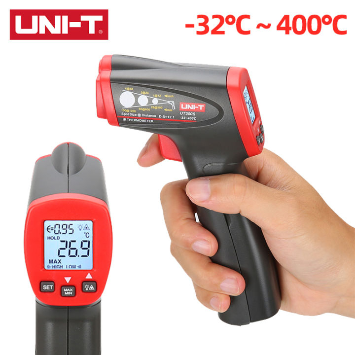 UNI-T Ut300A + Infrared Industrial Thermometer Temperature Measuring ...