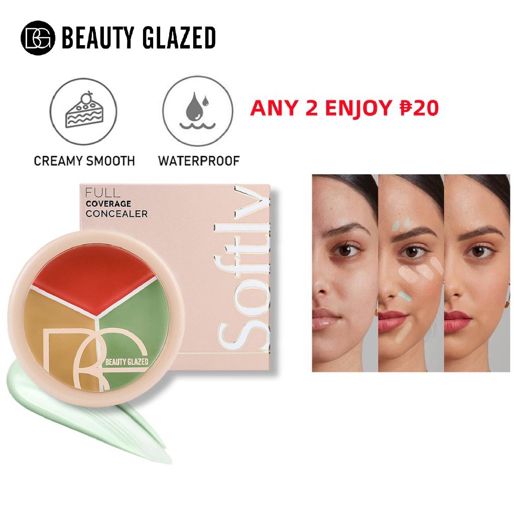 BEAUTY GLAZED Full Cover Cream Concealer Matte Smooth Cover Dark ...