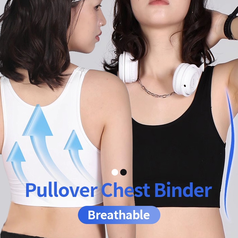 Breathable Pullover Chest Binder Breast Binder Short Crop Top Breast ... Breathable Pullover Chest Binder Breast Binder Short Crop Top Breast ...