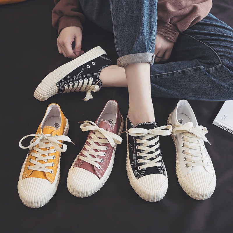Spring and Summer New Korean Version Canvas Shoes Students Biscuit ...