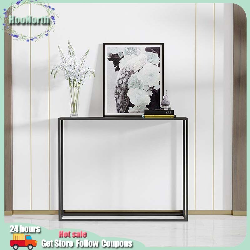 Metal Side Table Against Wall Console Table Simple Single Layer Long ...