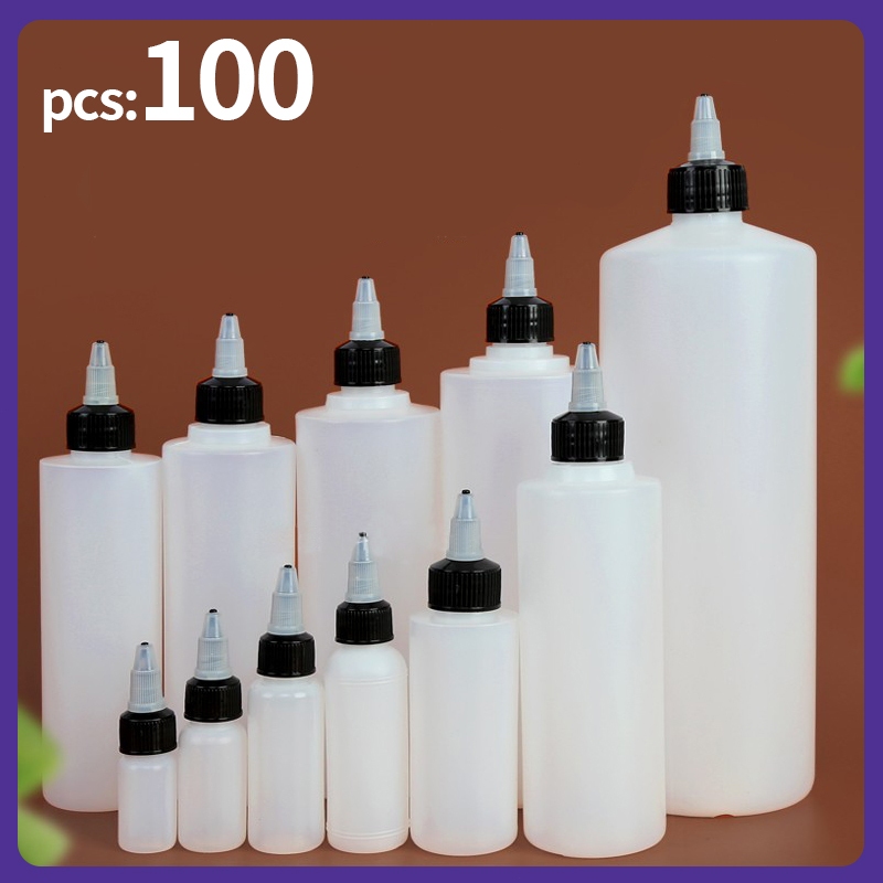 PCS:100 Squeeze tip bottle Water bottle Translucent plastic bottle ...