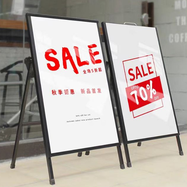 custom a-frame sign metal outdoor sign stand heavy business sign stand ...
