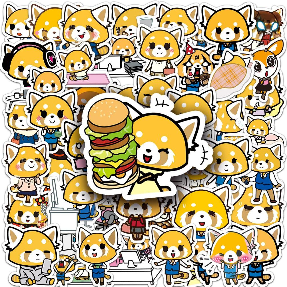 50Piece Funny Sanrio Aggretsuko Waterproof Stickers DIY For Phones ...