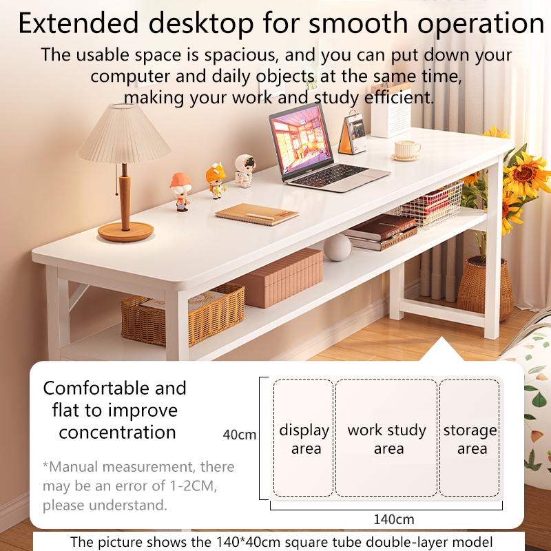 Computer table wood 80/100/120cm for Bedroom Desk home long table ...