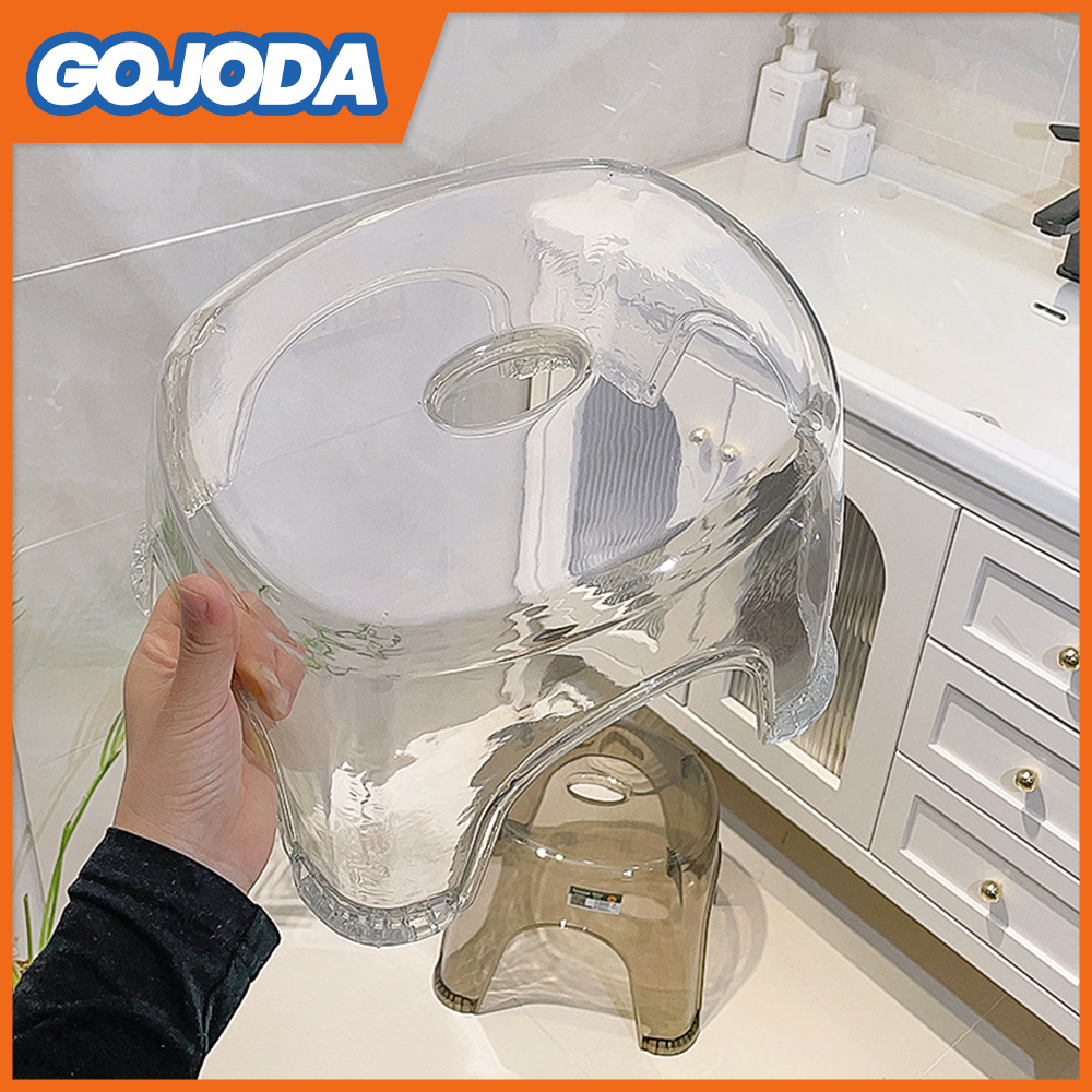 Transparent Acrylic Chair Stackable Indoor Use Bangkito Shoe Changing ...