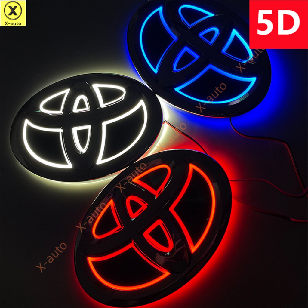Toyota 5D & 2D Car LED Emblem Logo Badge Light - Fits Front or Rear ...