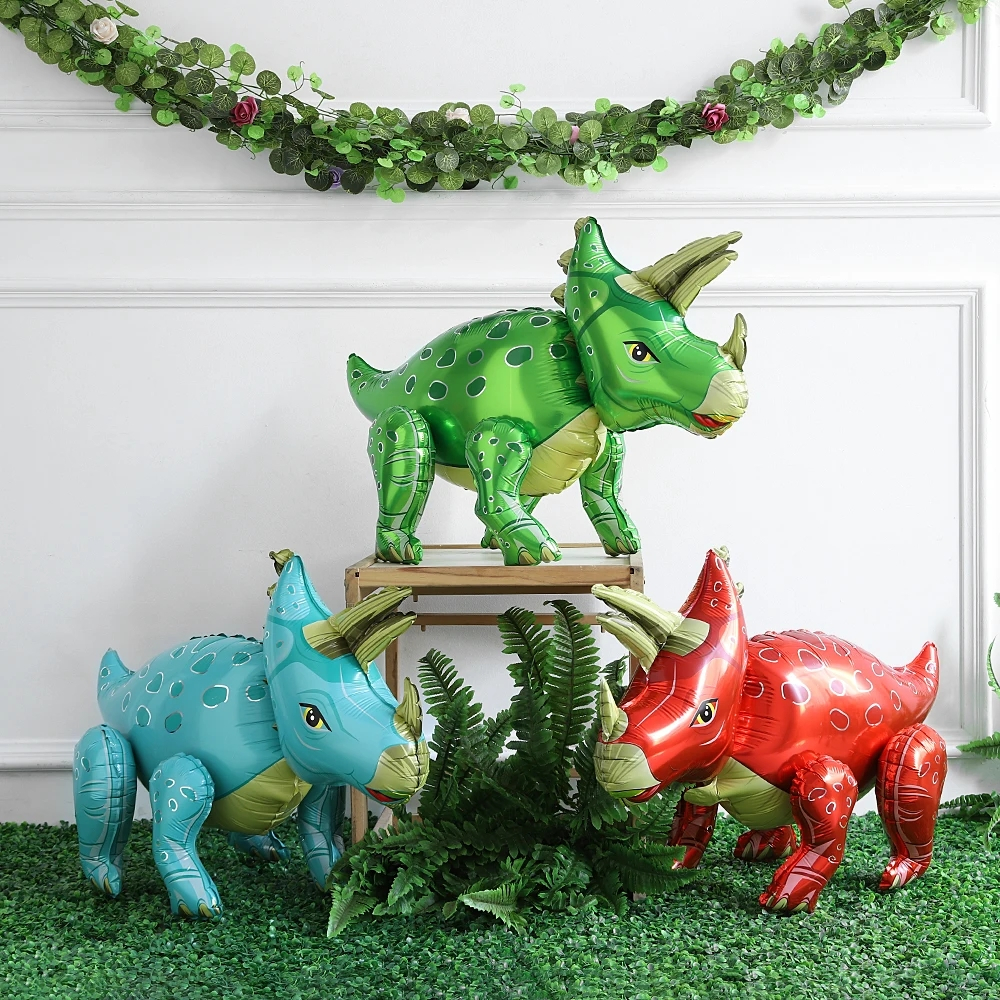 4D Large Dinosaur Balloons Walking Dinosaur Standing Animals Globos Boy Toys Birthday Jungle ...