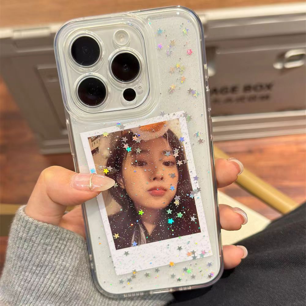 Glitter shine Clear Shockproof Phone Case For iPhone16ProMax 15 Pro Max ...