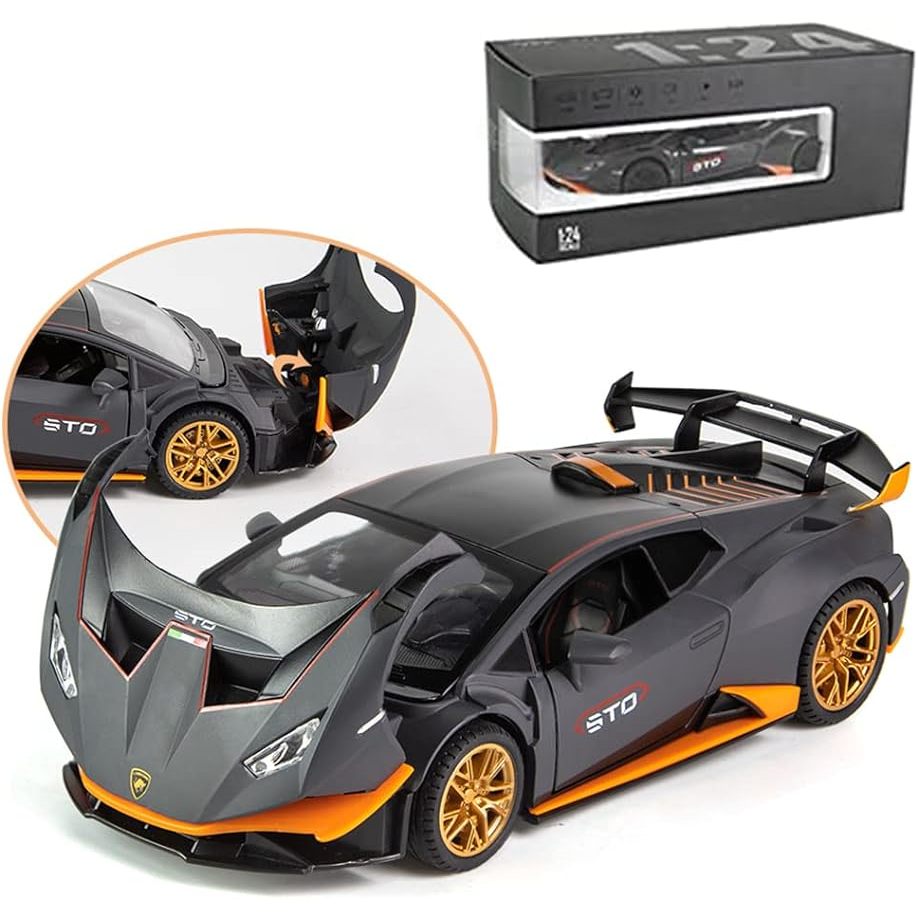 1:24 Scale Lamborghini STO Miniature Iron Diecast Collection Car Light ...
