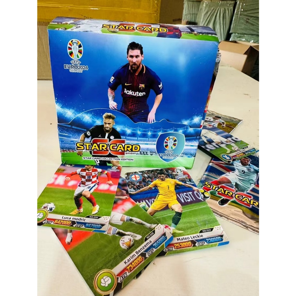 1/3/6/12 Packet Football Superstar Cards Lucky Blind Bag UEFA Worldcup ...