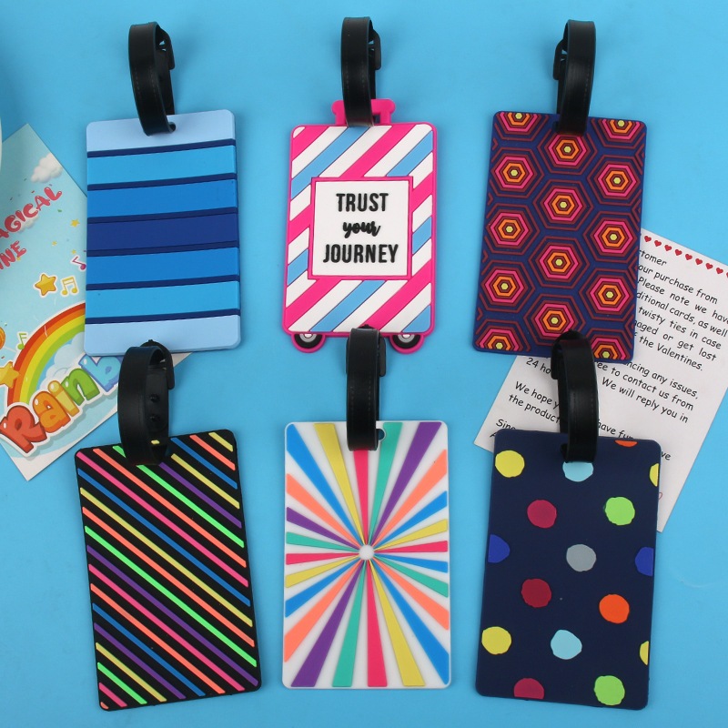 8 patterns Luggage Tags, PVC Waterproof Luggage Tags for Suitcases ...