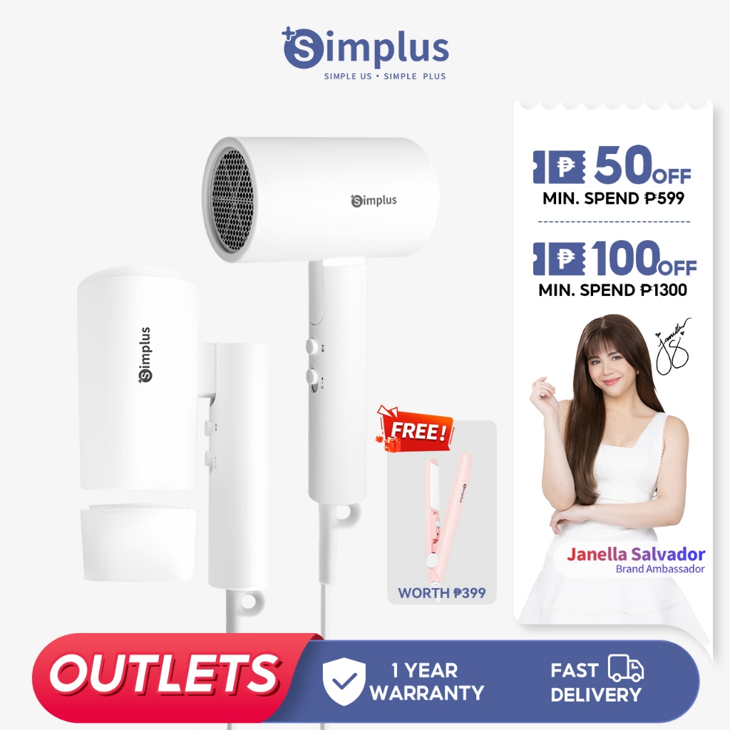 Simplus Hair Dryer Negative Ion Hair Blower Foldable Hair Care 1600W ...