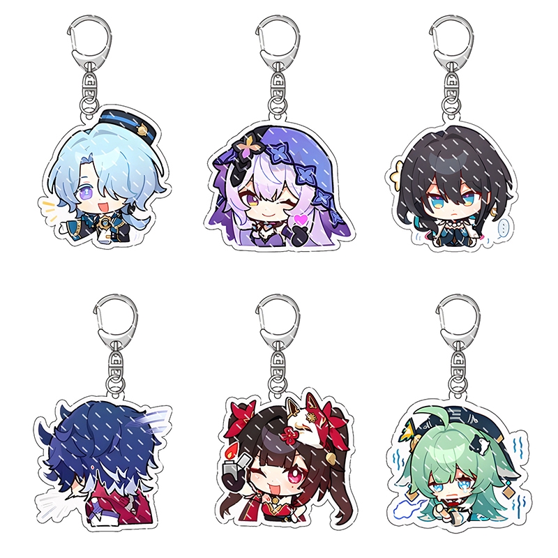 Honkai Star Rail keychain sparkle Black Swan Ruanmei huohuo acrylic ...
