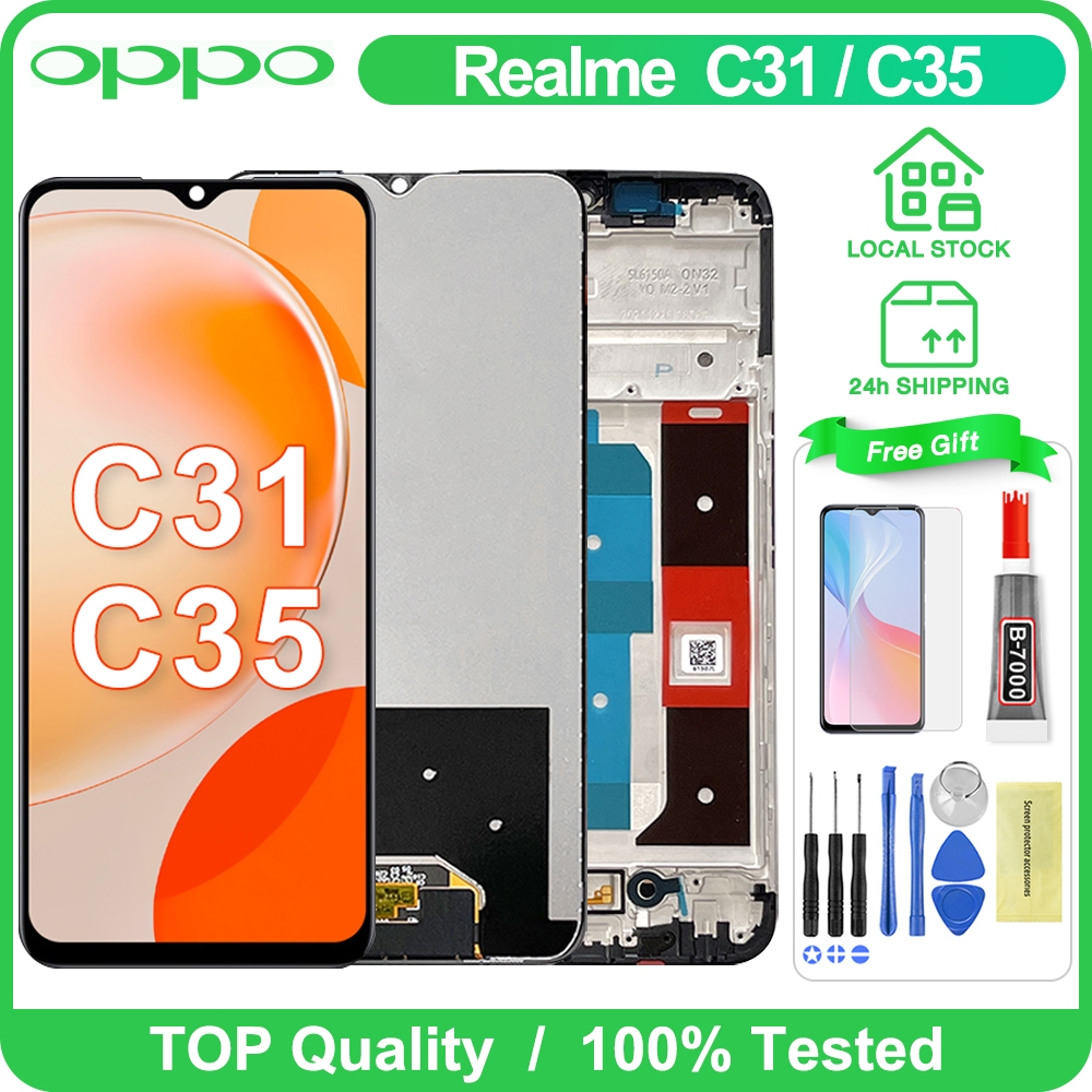 LCD With Frame For OPPO REALME C35/ C31 / REALME NARZO 50A LCD Touch ...