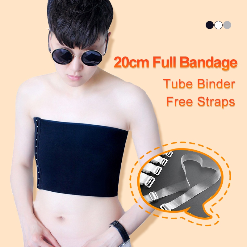 20cm 8 Inch Bandage Tube Top Chest Binder 3-Row Buckle Wide Coverage ...