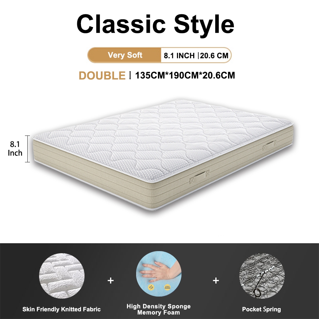 Dreame 10inch Memory Foam Spring Mattress Comfort Deluxe matress Medium ...
