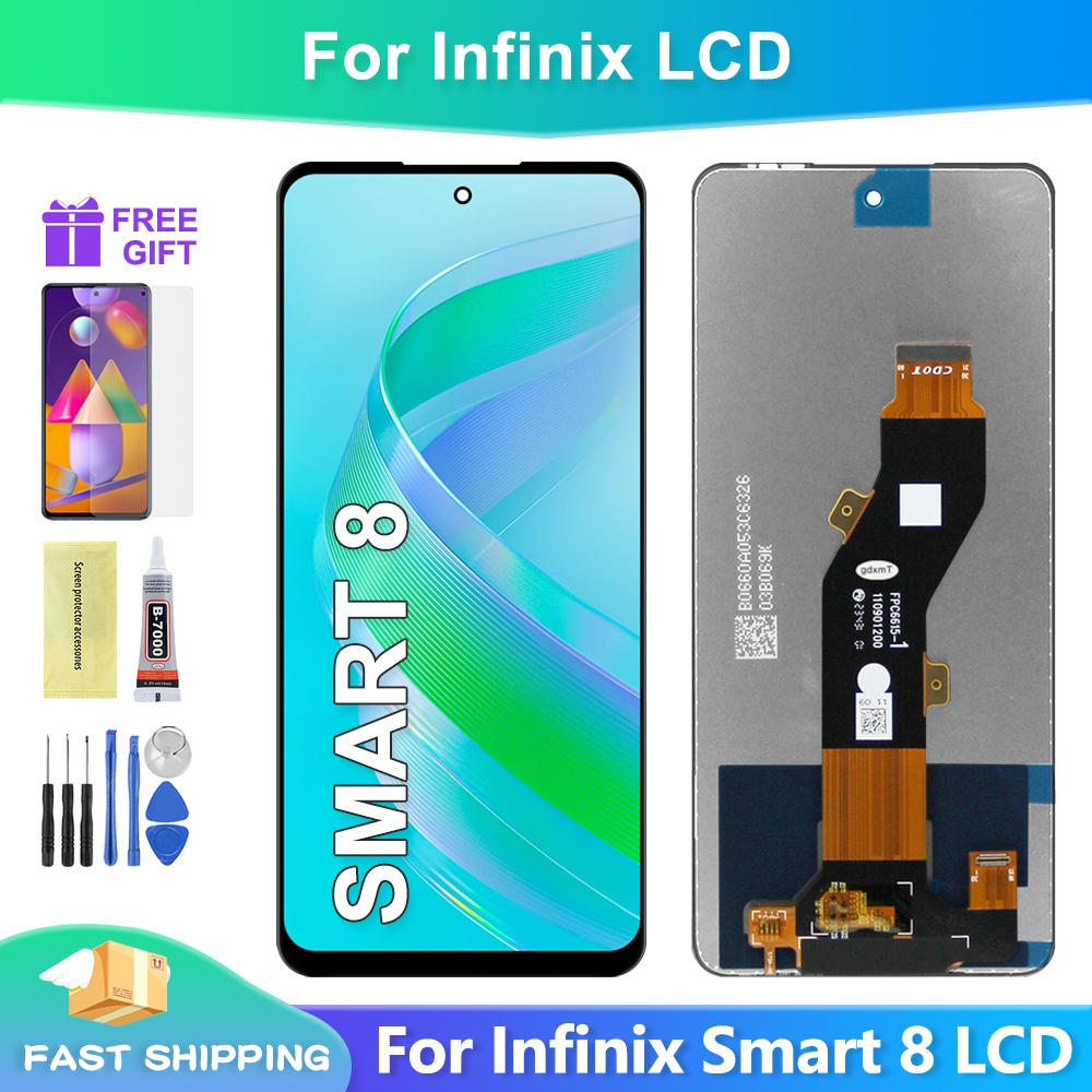 Original LCD For Infinix Smart 8 / Smart 8 HD / Smart 8 Pro X6525 X6525B LCD Display Touch ...