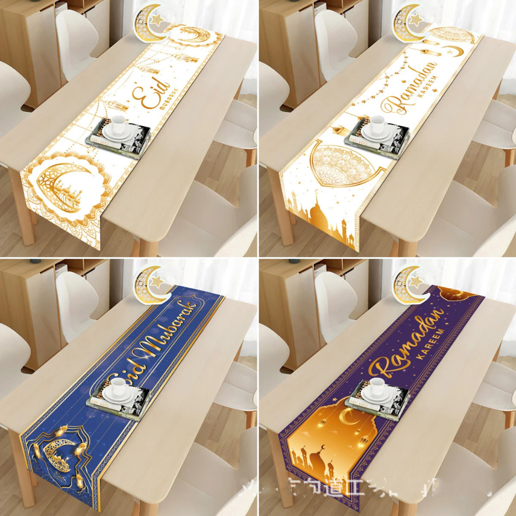 Eid Mubarak Table Runner Ramadan Decoration For Home 2024 Islamic ...