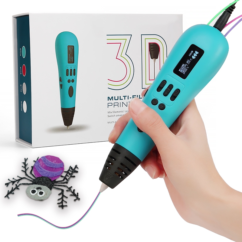 Multi Filament 3D Printing Pen For Making 3D Arts Crafts OLED Screen ...