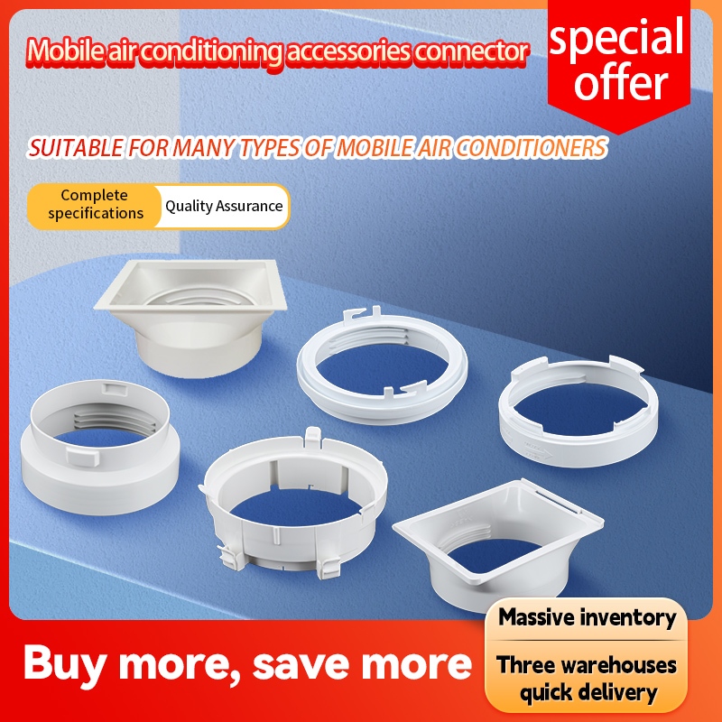 Exhaust Duct Spare Pipe Hose Plastic Interface Portable Air Conditioner ...