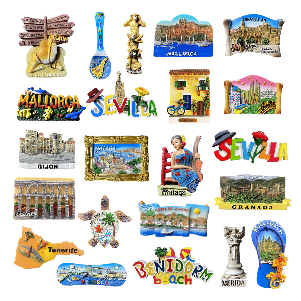 Europe Spain 3D Fridge Magnets Tourist Souvenir Decoration Articles ...