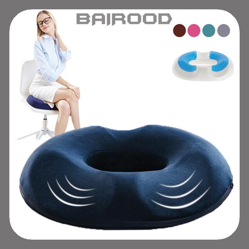 3U and 4 U Pu Gel Donut Pillow Hemorrhoid Seat CushionTailbone Coccyx ...