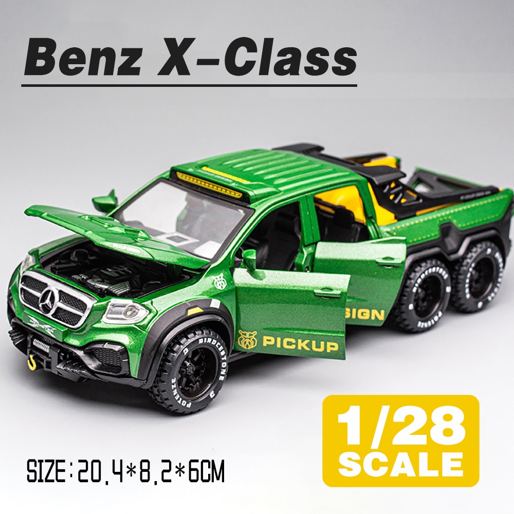 KLT 1:28 Mercedes Benz Class X MONSTER 6X6 Toy Car Model Alloy Diecast ...