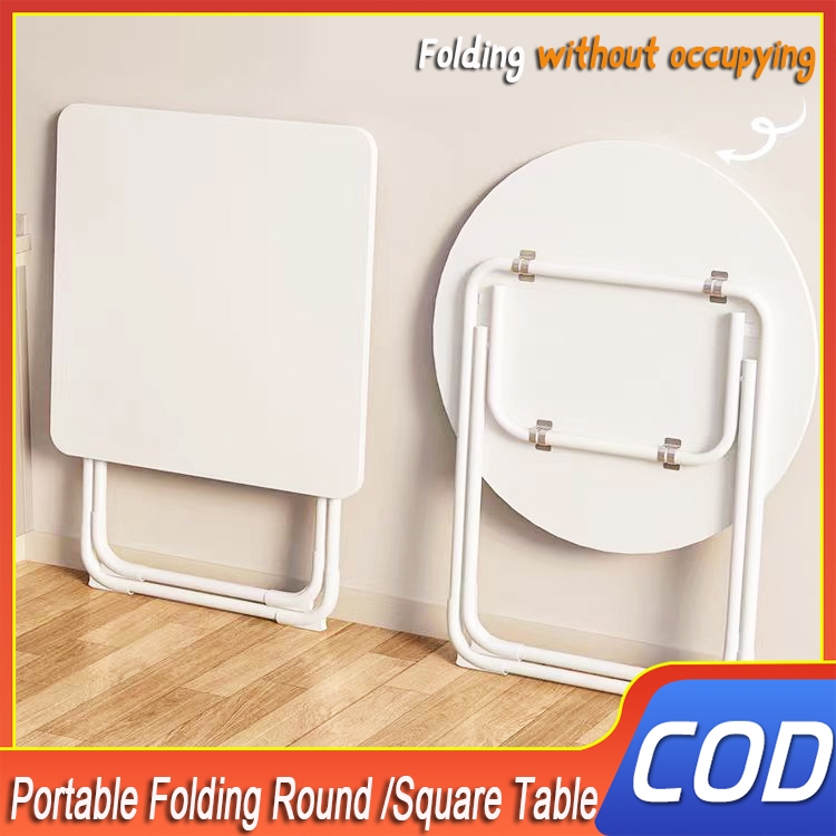 Folding Table Dining Table 60/70/80CM Round & Square Foldable Table ...