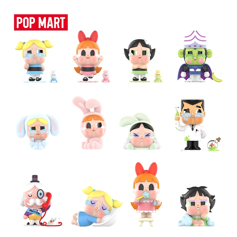 POP MART CRYBABY × Powerpuff Girls Series Figures Blind Box Action Toys ...