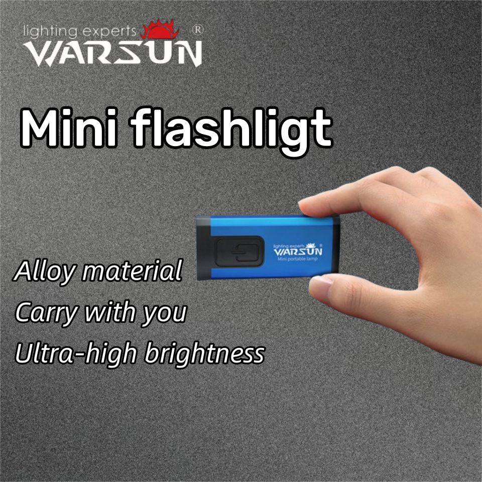 Warsun Tri-Color Mini Keychain Flashlight USB Rechargeable Light ...