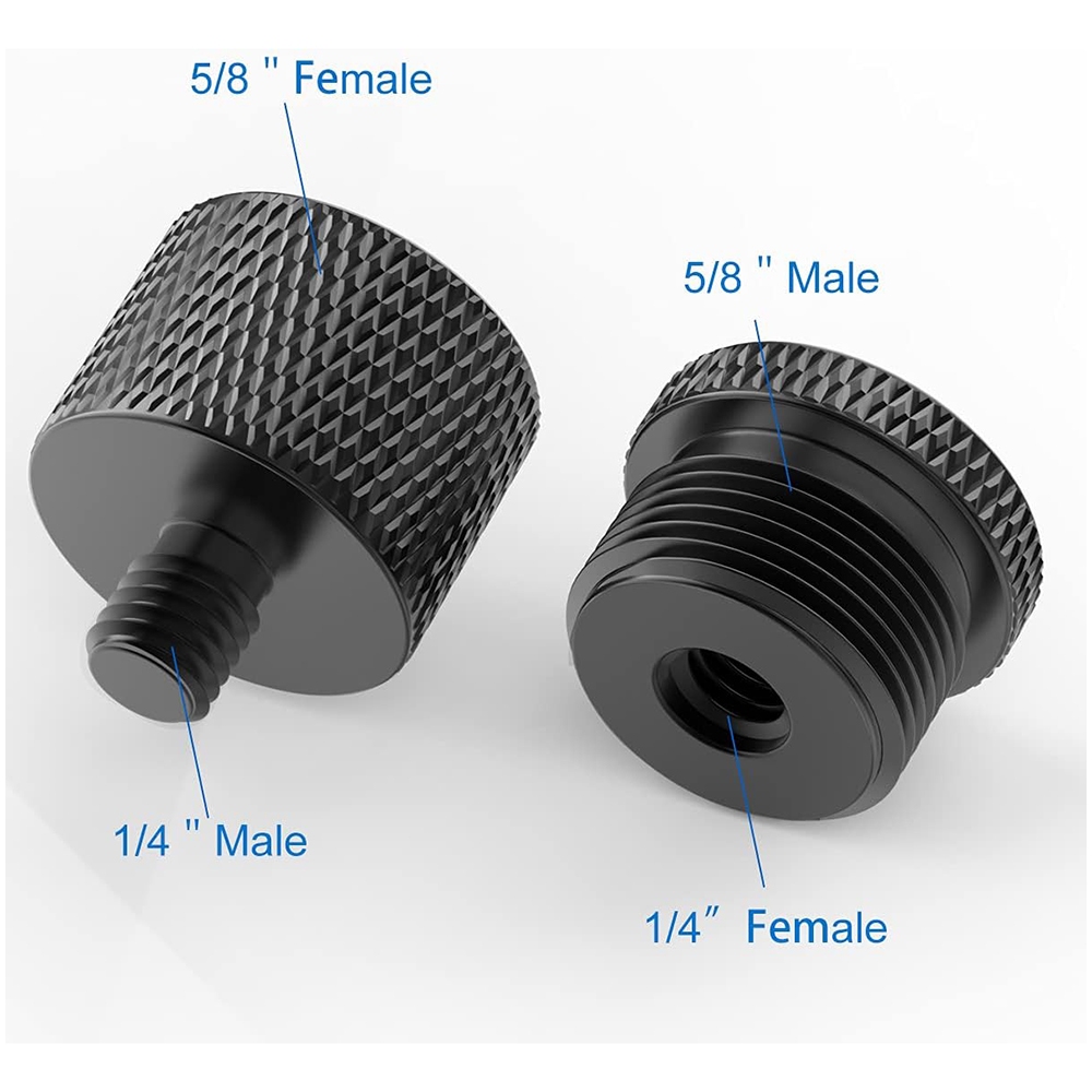 2pcs Mic Foot Adapter Screw Thread Adapter 1/4 Female to 5/8 Male 1/4 ...