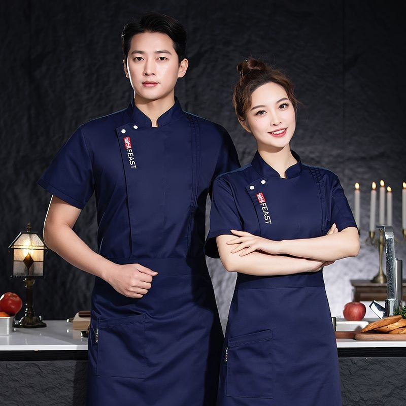 Short Sleeve Restaurant Kitchen Uniform, Chef Work Uniform, Restaurant ...