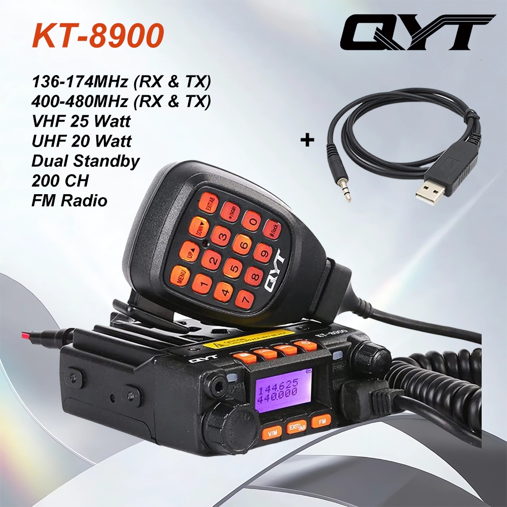 QYT KT-8900 25W/20W Base Radio Dual Band VHF136-174/UHF400-480MHz ...