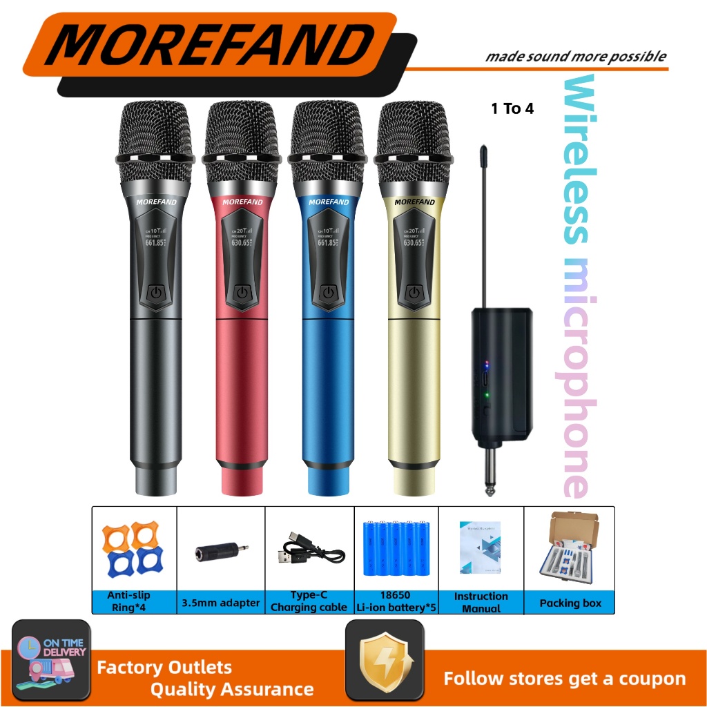 Wireless Microphone108V1/108V2 UHF charging microphone 1280mA ...