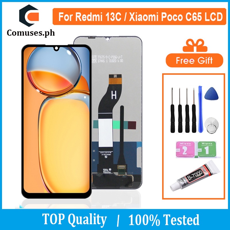 COMUSES LCD For Redmi 13C / Poco C65 LCD Display Touch Screen Digitizer Assembly Replacement ...
